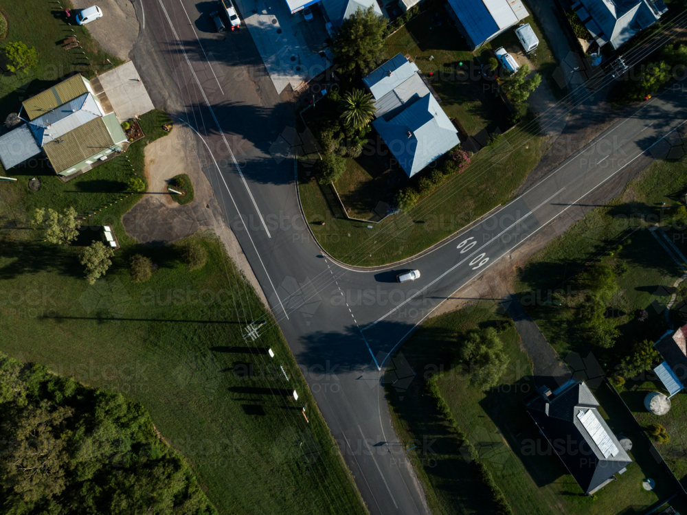Image of Road intersection in small rural village of Broke - Austockphoto