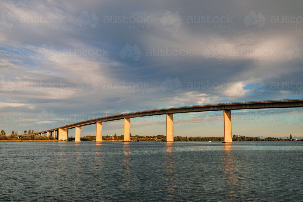 Image of The Stockton Bridge crossing the Hunter River in Newcastle ...