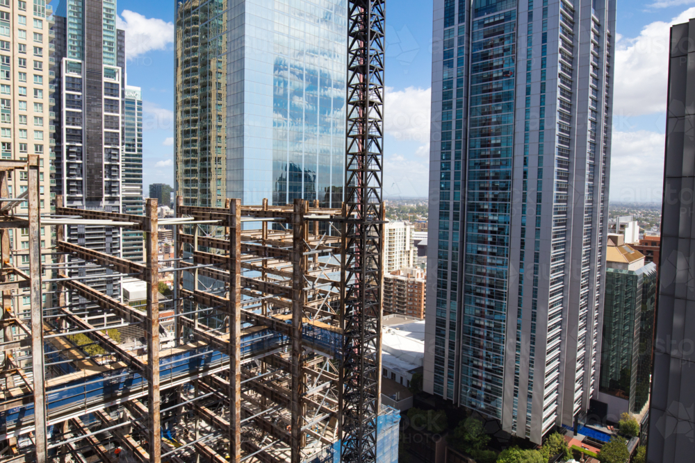 Image of The Sydney building boom with new skyscrapers and construction ...